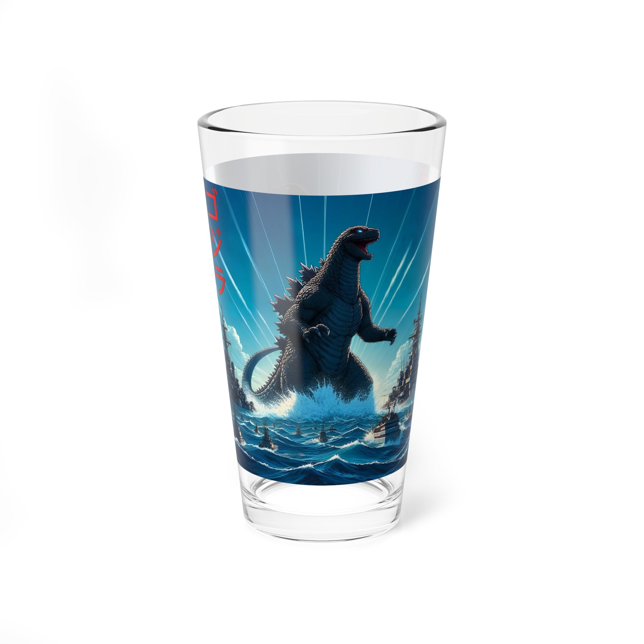 Godzilla Rises Mixing Glass 16oz, Godzilla Glass, Godzilla Cup, Anime ...