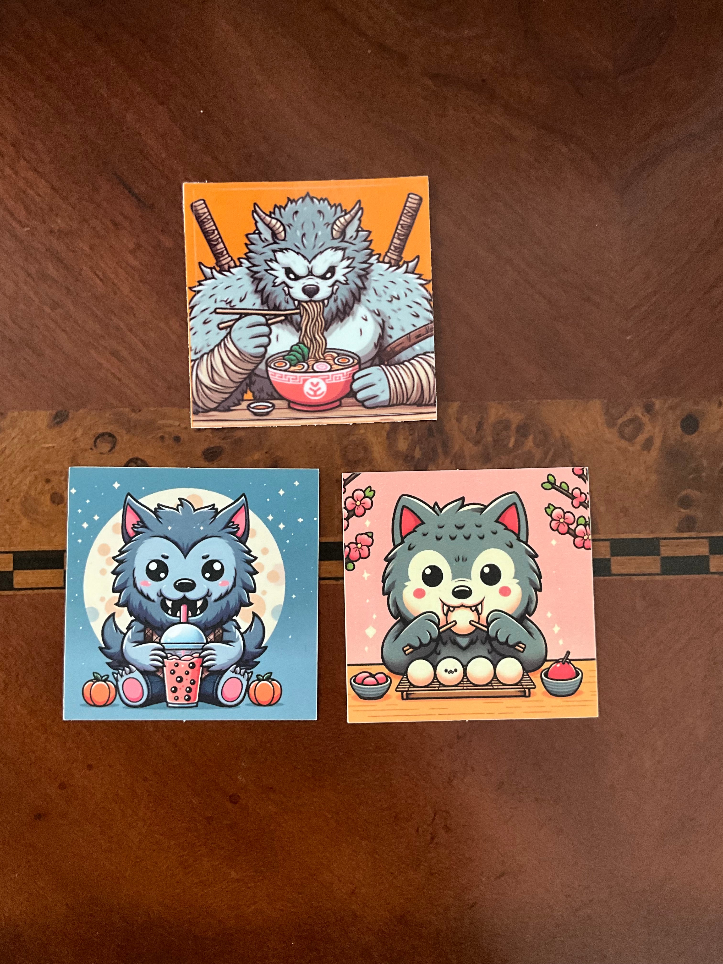 Wolfman Waterproof Stickers, Wolfman Sticker, Cute Halloween Stickers ...