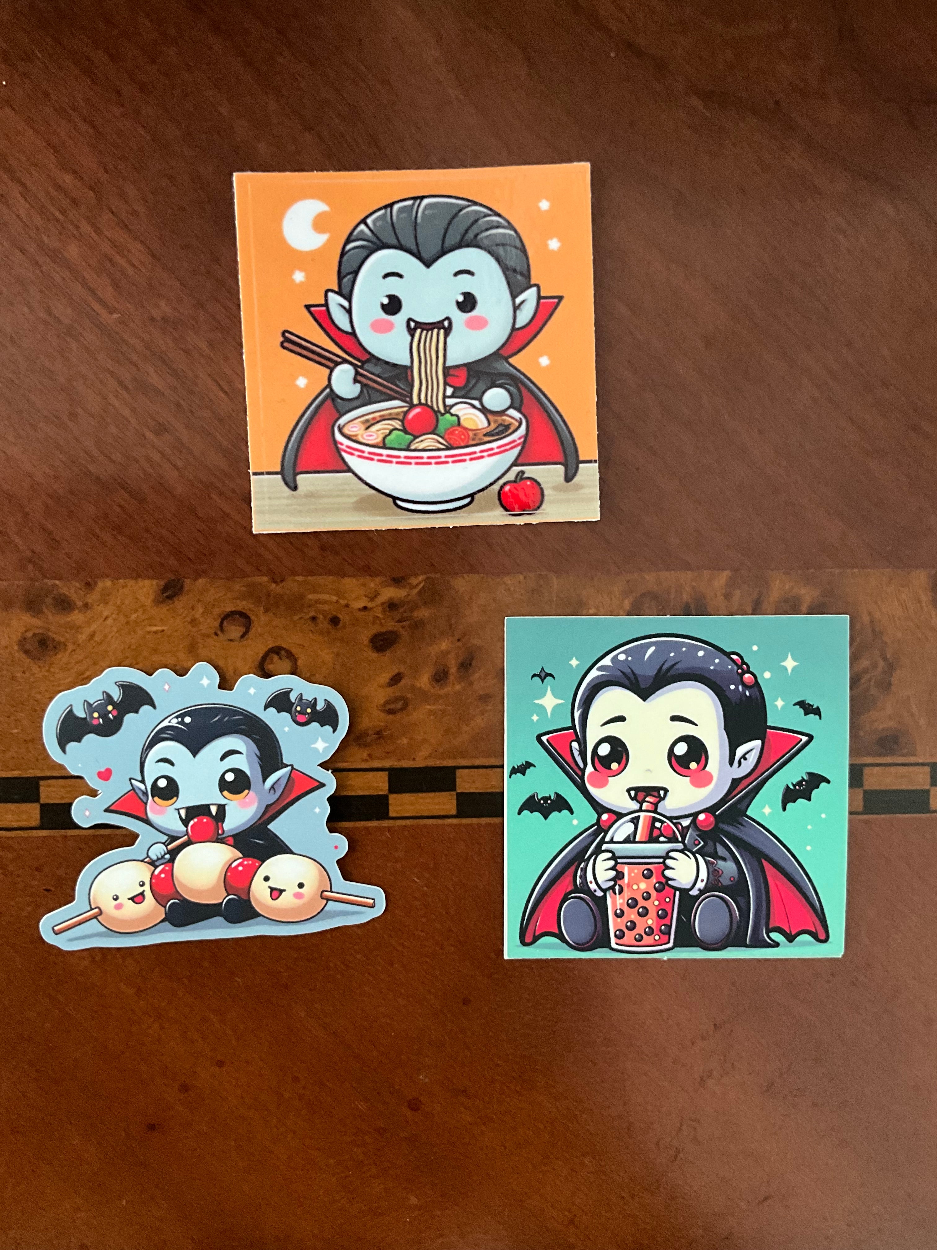 Dracula Waterproof Stickers, Vampire Stickers, Dracula Stickers, Cute ...