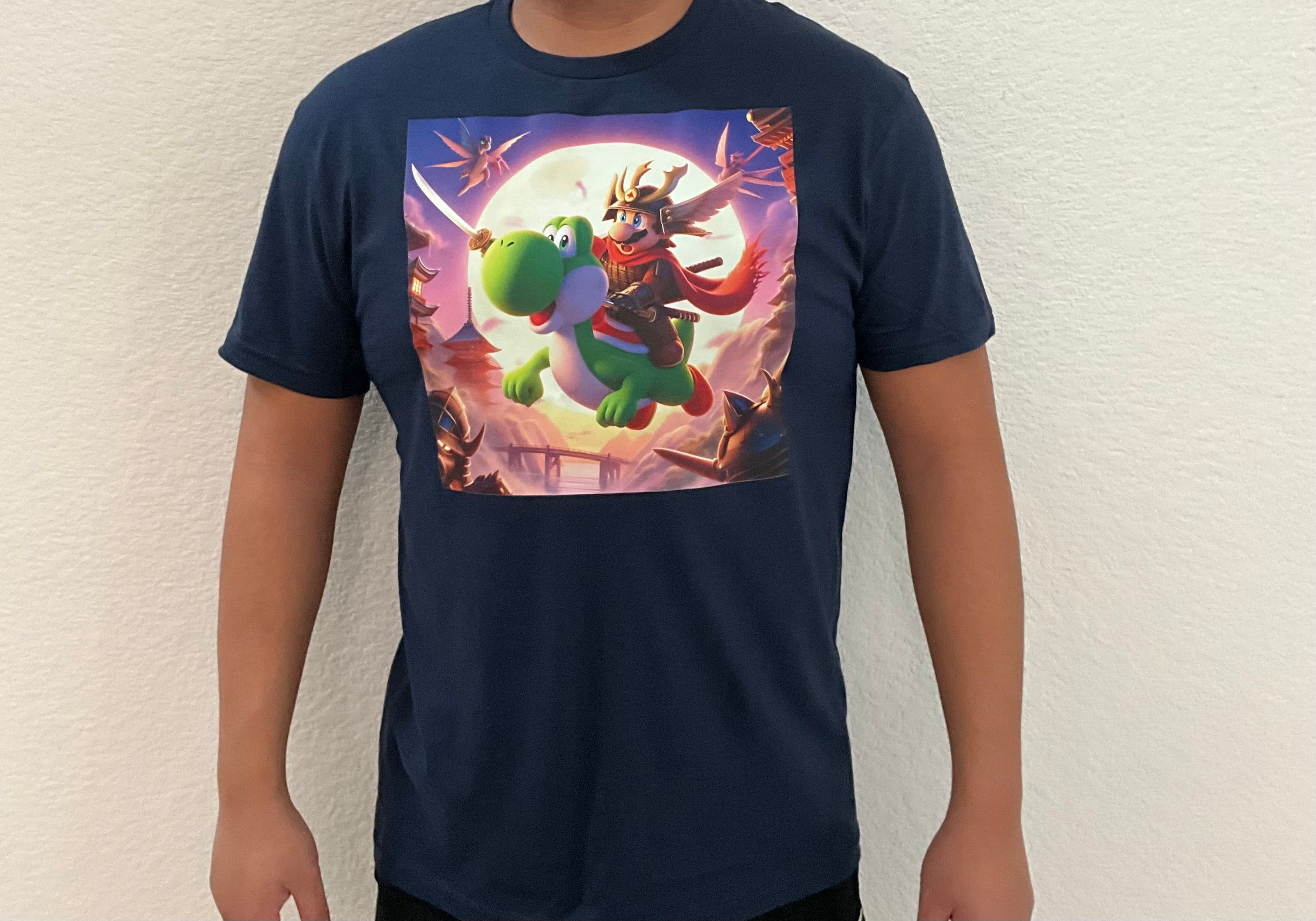 Samurai Mario with Yoshi Unisex Tee, Mario Shirt, Super Mario Shirt, Y ...